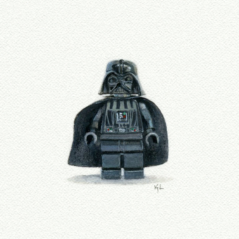 Lego Darth Vader Miniature watercolor reproduction by Karen Libecap (C ...
