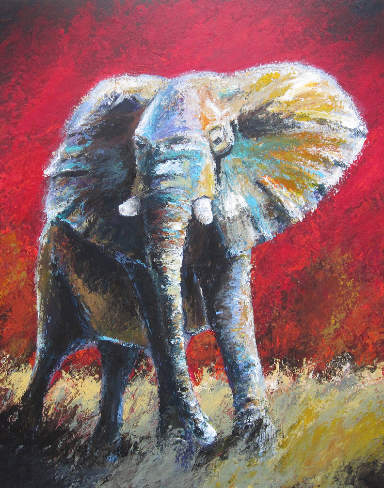 Elephant series - Signed canvas print by Thomas Andrew ...